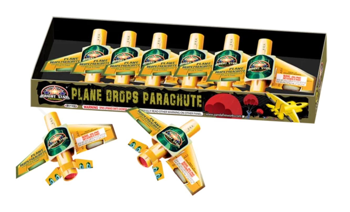 PLANE DROPS PARACHUTES - Brumbaugh Fireworks